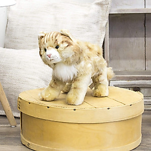 DEMDACO Large Maine Coon Cat Striped Ginger Children's Plush Stuffed Animal Toy