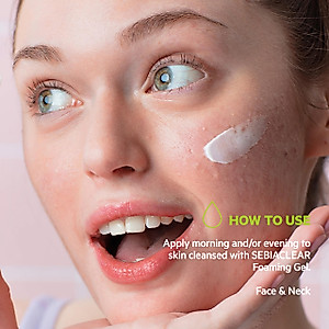 SVR Sebiaclear Moisturizing Face Cream with Niacinamide, Hyaluronic Acid and Ceramides, Soothing Moisturizer for 48h of Hydration, Reduces the appearance of marks. For Oily Sensitive Skin, 1.4 oz.