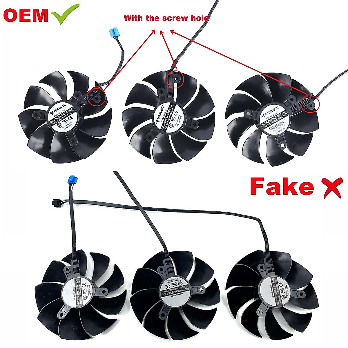 inRobert PLD09220S12H Graphics Card Fan Replacement for EVGA RTX 3070 3080 TI 3090 FTW3 Ultra GPU Cooling Fan (Fan-Full Set)