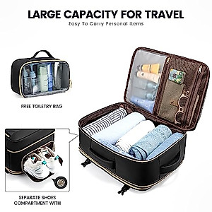 LOVEVOOK Travel Backpack,Carry On Backpack Flight Approved with Toiletry Bag,Expandable Large Laptop Backpack Women Waterproof Backpack Fit 17.3 Inch with USB Charging Port Shoes Compartment