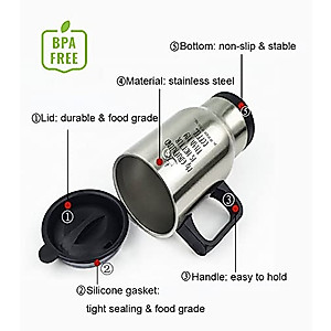 HLLD My Girlfriend Is Hotter Than My Coffee Love Mugs Valentine's Day or Birthday or Christmas or Wedding - 14 Oz 100% Stainless Steel Material Travel Mugs