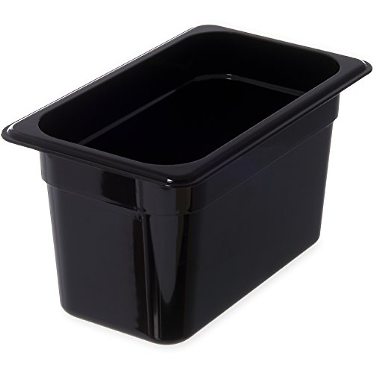 Carlisle FoodService Products 3068203 StorPlus Fourth Size Food Pan, Polycarbonate, 6" Deep, Black