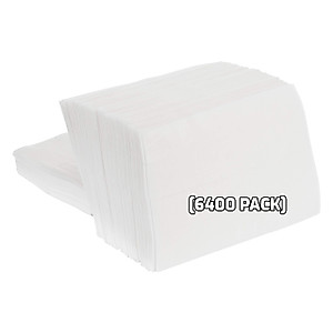EcoQuality Low Fold Dispenser Napkins, 1-Ply, 3 1/2 x 5 in., White 6400/pk, Dispenser Napkin Refill, Everyday Napkins, Perfect for Restaurants, Diners, Bodegas & Home