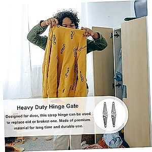 ULTECHNOVO 2pcs T-Hinge Fence Gate Hinges Heavy Strap Hinge Fence Hinges Heavy Duty Strap Hinges Galvanized Strap Hinges Shed Door Hinges Barn Shed Hinges Iron Door Hinges Abs Box Wood Fence