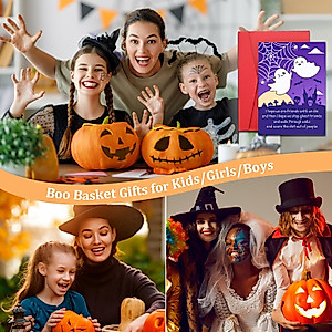 Halloween Boo Basket Stuffers for Women Men Spooky Basket Stuffers for Her Him Adult Women Thank You Card for Best Friends Birthday Cards Gifts Funny Halloween Cards for Girls Boys Sweetest Day Card
