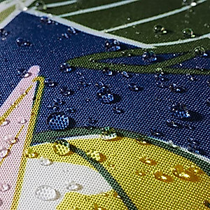 Vera Bradley by Classic Accessories Water-Resistant Patio Chair Cushion, 21 x 19 x 22.5 x 5 Inch, Rain Forest Leaves Blue, Seat Back Cushion