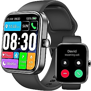 TOZO S3 Smart Watch (Answer/Make Call) Bluetooth Fitness Tracker with Heart Rate, Blood Oxygen Monitor, Sleep Monitor IP68 Waterproof 1.83-inch HD Color for Men Women Compatible with iPhone & Android