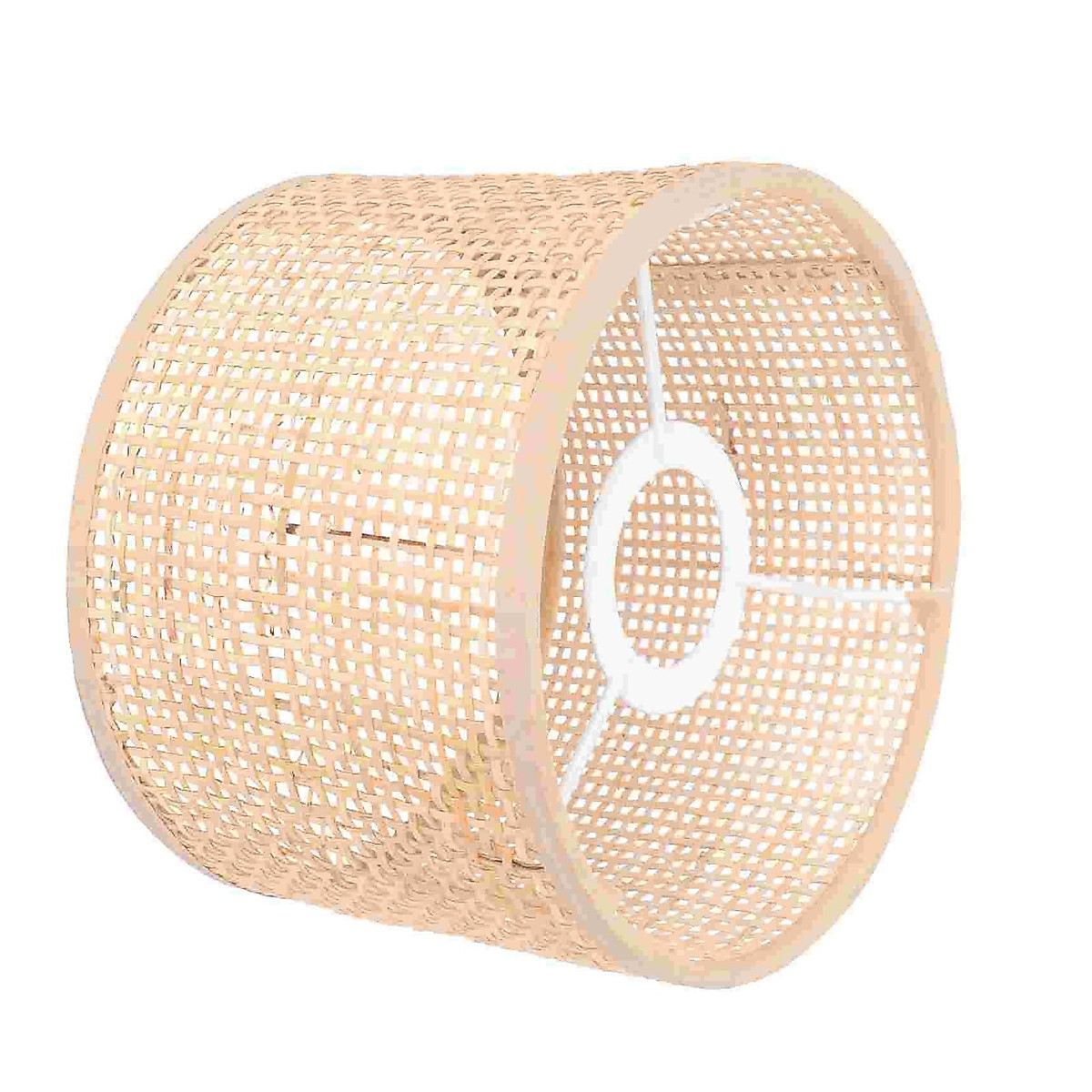 yaoqijie Lamp Shade Rattan Lampshade Light Woven Cover Ceiling Wicker Pendant Chandelier Handtable Rustic Shades Lantern Hanging Floor lasting (Color : Khaki)