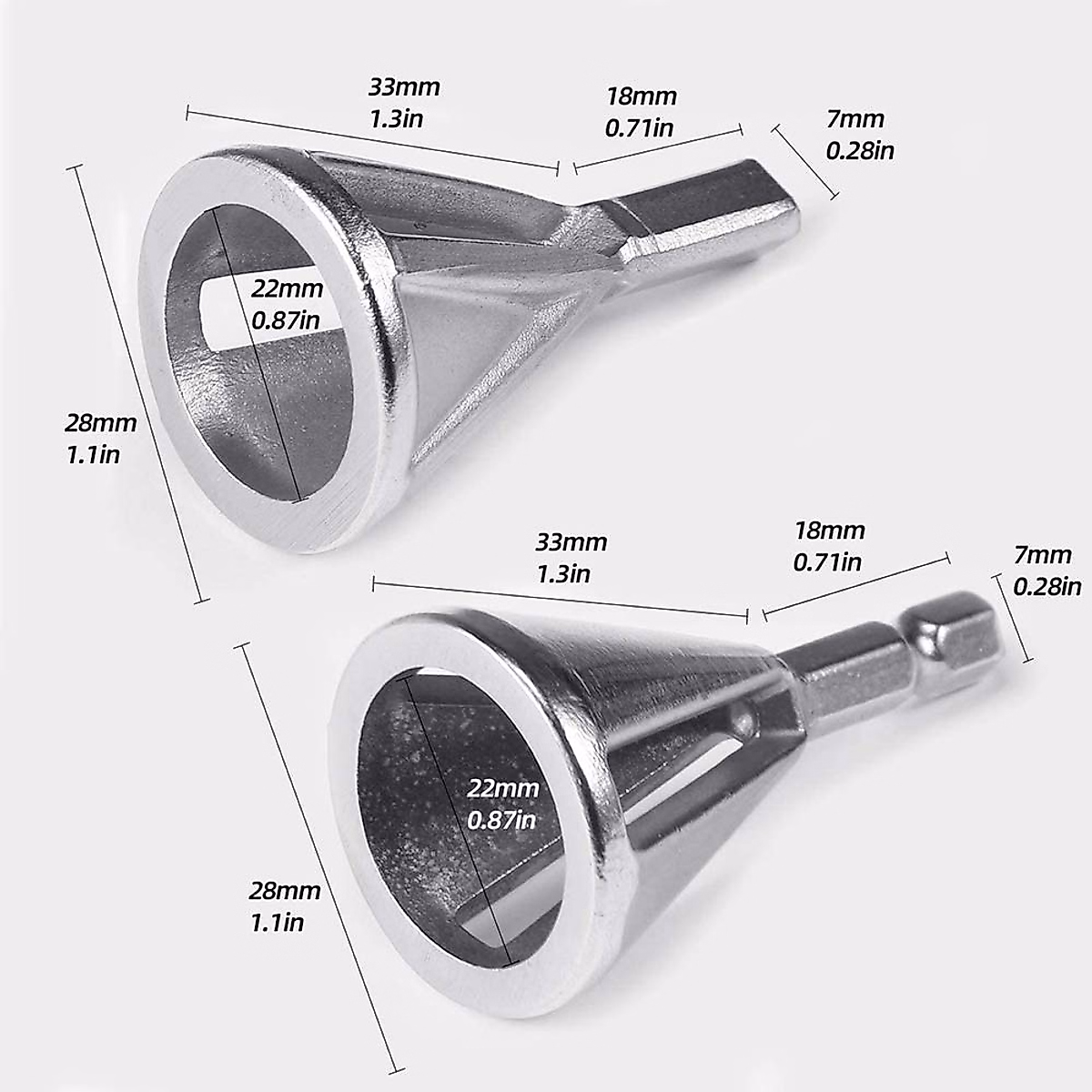 Deburring External Chamfer Tool Stainless Steel Remove Burr Tools,6pcs Countersink Drill Bit,4pcs Deburring Metal Wood Drill Bit set,90 Degree Center Punch Tool Set For Wood Quick Change Bit(11 Pack)