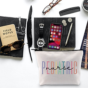 BLUPARK Pediatric Nurse Makeup Bag Nursing Gifts for Women Pediatric Nurse Grad Gifts Pediatric Nurse Survival Kit Nurse Accessories for Work (Pediatric Nurse W)