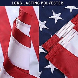 VICDRIA American Flag 8x12 Outside, US Flags for Outdoor Indoor, Heavy Duty Durable, Deluxe Embroidered Stars, Brass Grommets, Sewn Stripes, Vivid Color, Fade Resistant and waterproof