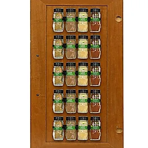 SimpleHouseware 20 Spice Gripper Clips Strips Spice Accessories Spice Organizer- 4 Strips, Holds 20 Jars, Black
