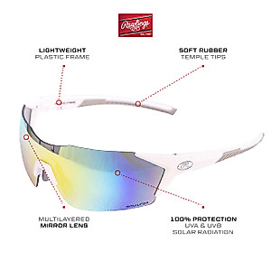 Rawlings Sporting Goods Rawlings 1801 Sunglasses White/Blue