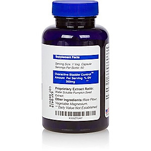 Overactive Bladder Control Pills for Women and Men, Frequent Urination, Overactive Bladder Supplement for Nocturia or Urinary Incontinence, Natural and Soy Free