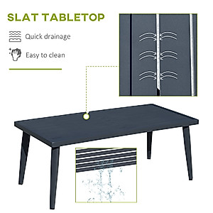 Outsunny 4 Piece Patio Furniture Set, Aluminum Conversation Set, Outdoor Garden Sofa Set with Armchairs, Loveseat, Center Coffee Table and Cushions, Dark Grey