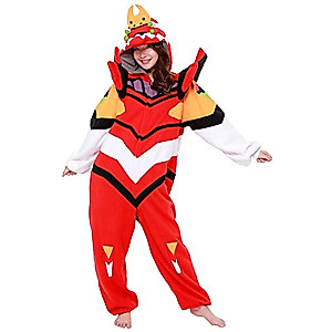 SAZAC Kigurumi - Evangelion Unit-02 - Eva-02 - Onesie Jumpsuit Halloween Costume - Adult