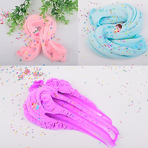 4 Pack Cloud Slime Kit,Scented DIY Mini Slime Supplies for Kids, Stress Relief Toy for Kids Education, Party Favor, Best Birthday Gift