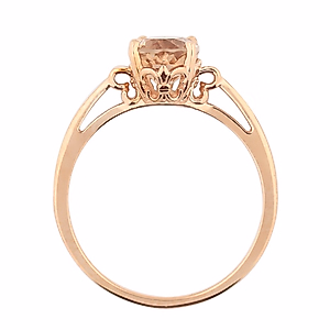 1ct Morganite 14K Rose Gold Ring (size 6)