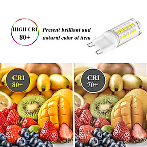 SumVibe G9 LED Bulb Dimmable, 4W G9 LED Bulb Daylight White 6000K, G9 Halogen Bulb 40 Watt Replacement, 6-Pack