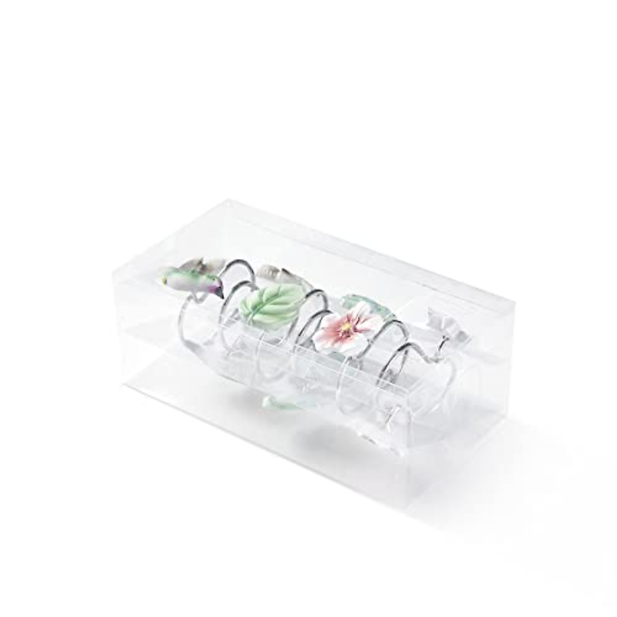 RoomTalks Flowers Leaves Birds Shower Curtain Hooks Rings for Bathroom, Rust Resistant Metal Decorative Shower Hooks Rings for Spring Boho Floral Plant Botanical Wildflowers Shower Curtains