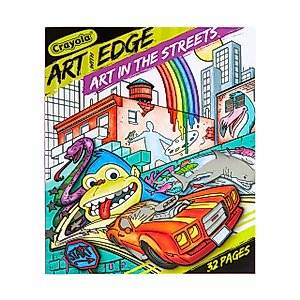 Crayola Art with Edge Coloring Book, Art in The Streets, 32pgs, Gift
