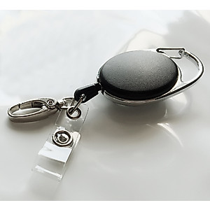 Retractable Badge Reel with Claw Clasp and Clip for Id Card Holders (2Pack)