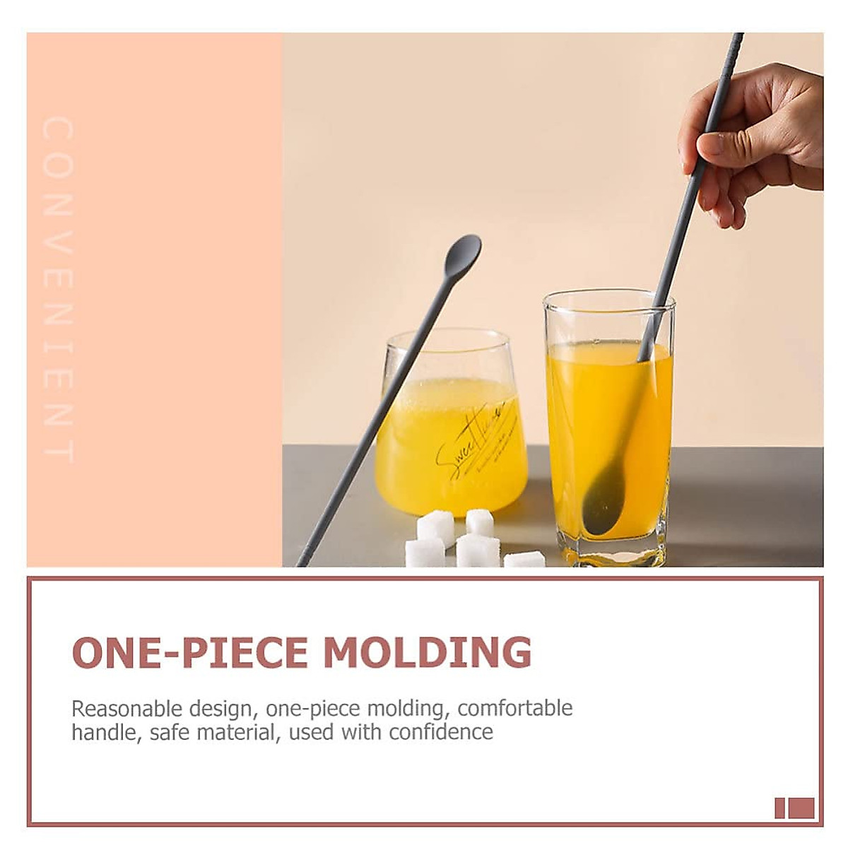 CALLARON Silicone Spoon Chopsticks Reusable Chopsticks Beverage Stirring Sticks Chinese Long Chopsticks for Cooking Frying