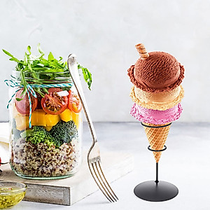 Operitacx 3Pcs Ice Cream Cone Holder Iron Popsicle Display Stand Egg Cone Holder Racks Waffle Cones Holder DIY Baking Rack Food Serving Rack