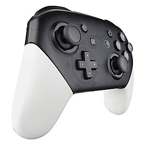 eXtremeRate White Replacement Handle Grips for Nintendo Switch Pro Controller, DIY Custom Hand Grip Shell for Nintendo Switch Pro - Controller NOT Included