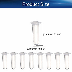 Arteya 5ml Microcentrifuge Tubes 200PCS,Centrifuge Tubes with Attached Lid, Round Bottom Transparent Micro Centrifuge Sample Bottle Vials Container for Lab,Plastic Lab Snap Tubes,Clear Graduation