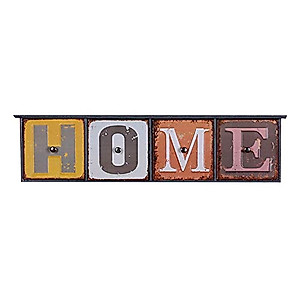 PIBM Stylish Simplicity Shelf Wall Mounted Floating Rack Shelves Iron Art Retro Distressed Storage Box,4 Sizes, b , 19.5X17.5X65CM