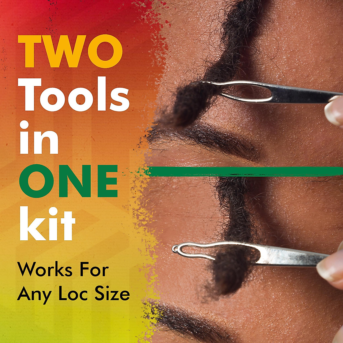 Interlocking Tools for Locs | Sisterlock and Dreadlocks Starter Kit: Tightening Accessories with Locking Needle for Small, Medium, and Large Dreads (1 Large + 1 Small Pin)