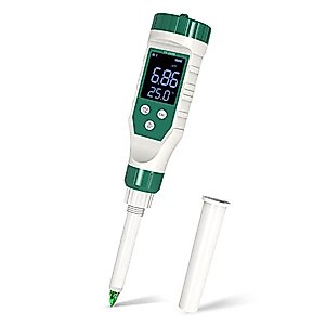 Yewhick Bluetooth Food pH Meter, Digital pH Meter for Food High Accuracy Waterproof Food pH Tester with ATC for Sourdough and Bread Canning, Meat, Cheese, Solid Samples, and Water