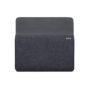 Lenovo Yoga Laptop Sleeve for 15-Inch Computer, Leather and Wool Felt, Magnetic Closure, Accessory Pocket, GX40X02934, Black