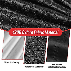 Youlvy Outdoor Grill Table Cover for Cuisinart CPT-194 Outdoor Stainless Steel Grill Prep Table, Waterproof Patio Prep Table Cover Grill Cart Cover All Season Protection