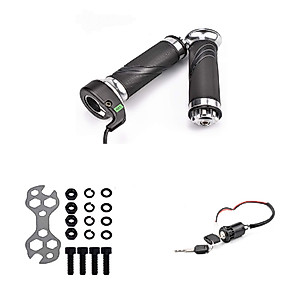 48V 1000W Brushed DC Motor High Speed Electric Motor & DC Brush Controller & Gas Accelerator Throttle & Ignition Lock for Dirt Bike e-Bike ATV Go Kart Moped Mini Bikes Motorized Bicycle