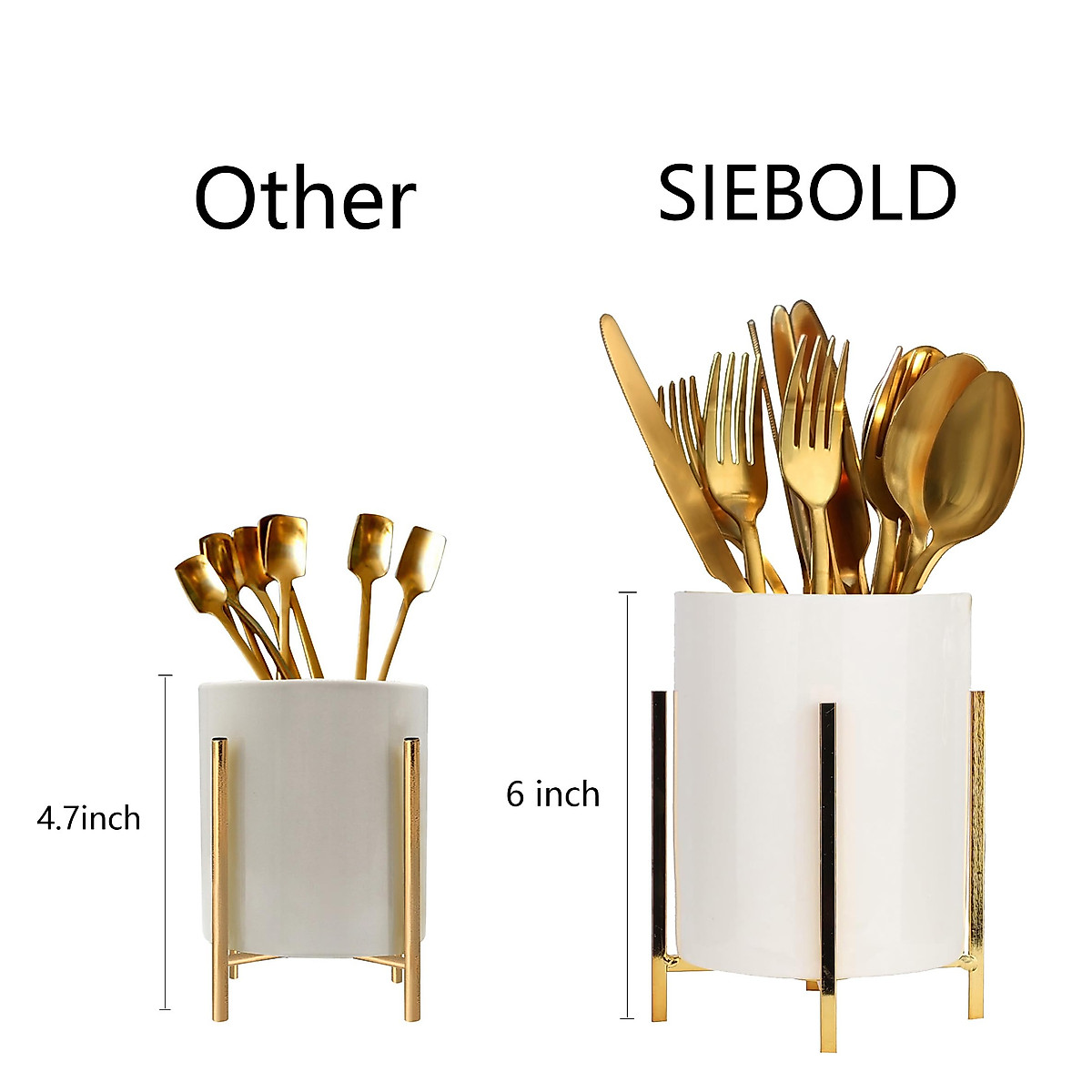 SIEBOLD Silverware Holder,Kitchen Utensil Holder,Flatware Organizers With Metal Frame, Mesh Flatware Holder Organizer Perfect for Home, Kitchen, Countertop, Party, Camping, Outdoor and Restaurant