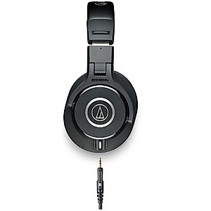 Audio-Technica 6 Pack ATH-M40x Professional Monitor Headphones, 98dB, 15-24kHz, with 9.8' Coiled and Straight Interchangeable Cables - Microfiber Cloth