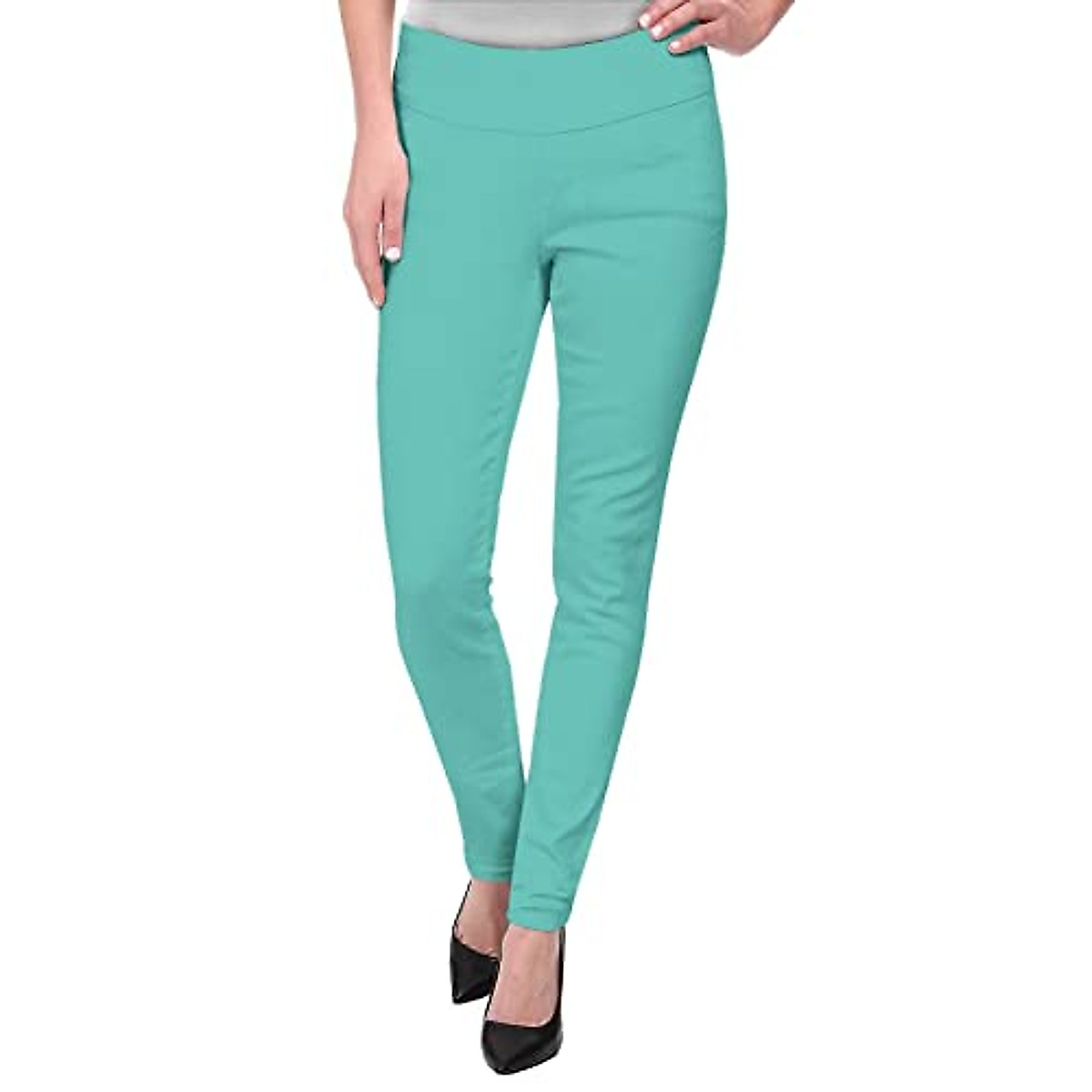Hybrid Women Stretch Skinny Dress Pants Pull On Office Leggings Trousers KP45002SKX 1073T Mint 2X