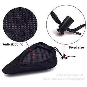 MI0512 Kids Bike Gel Seat Cushion Cover, 8x5 inch Child Bike Seat Cover Premium Comfortable Small Bicycle Saddle Pad (Violet)