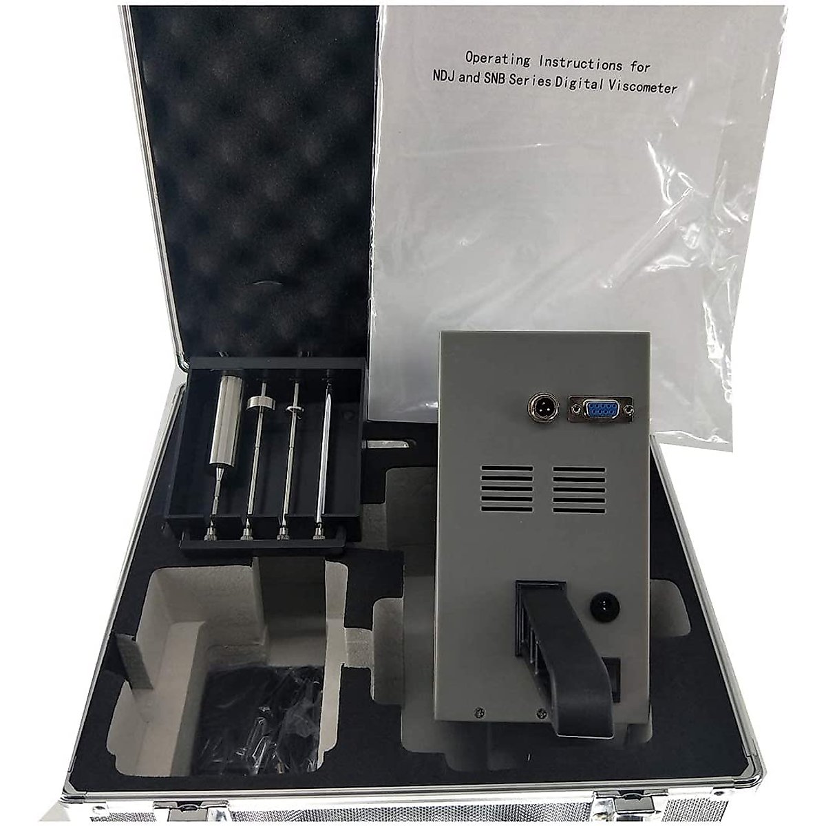 CNYST Viscometer Rotational Viscosity Meter with Range 20 to 2,000,000mPa·s Adjustable S Peed 0.3、0.6、1.5、3、6、12、30、60 4 Spindles Code L1 L2 L3 L4 LCD Screen Display