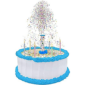 BEST PARTY EVER! Confetti Candle Cake Topper, Shower Your Cake in Edible Confetti Sprinkles, Fun Way to Celebrate Birthdays, Parties and More, 2-Pack, Pink