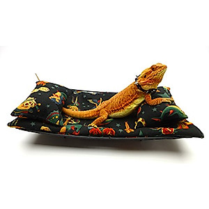 Chaise Lounge for Bearded Dragons, Vintage Tattoos Fabric