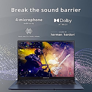 asus Zenbook S 13 Flip 2-in-1 Laptop, 13.3'' 2.8K Touchscreen, Intel Core i7-1260P, 16GB LPDDR5, 1TB SSD, Intel Iris Xe Graphics, Backlit Keyboard, FHD Camera, WiFi 6E, Win 11, Blue, 32GB USB Card