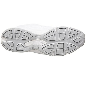 ASICS Women's Cheer 5 Cheerleading Shoe,White/Interchange/Silver,6.5 B US