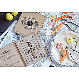Santa Barbara Design Studio Gift Set Kitchen Essentials TableSugar Kraft Cardboard Book Gift Box, 7-Pieces, Seafood Cracker Set