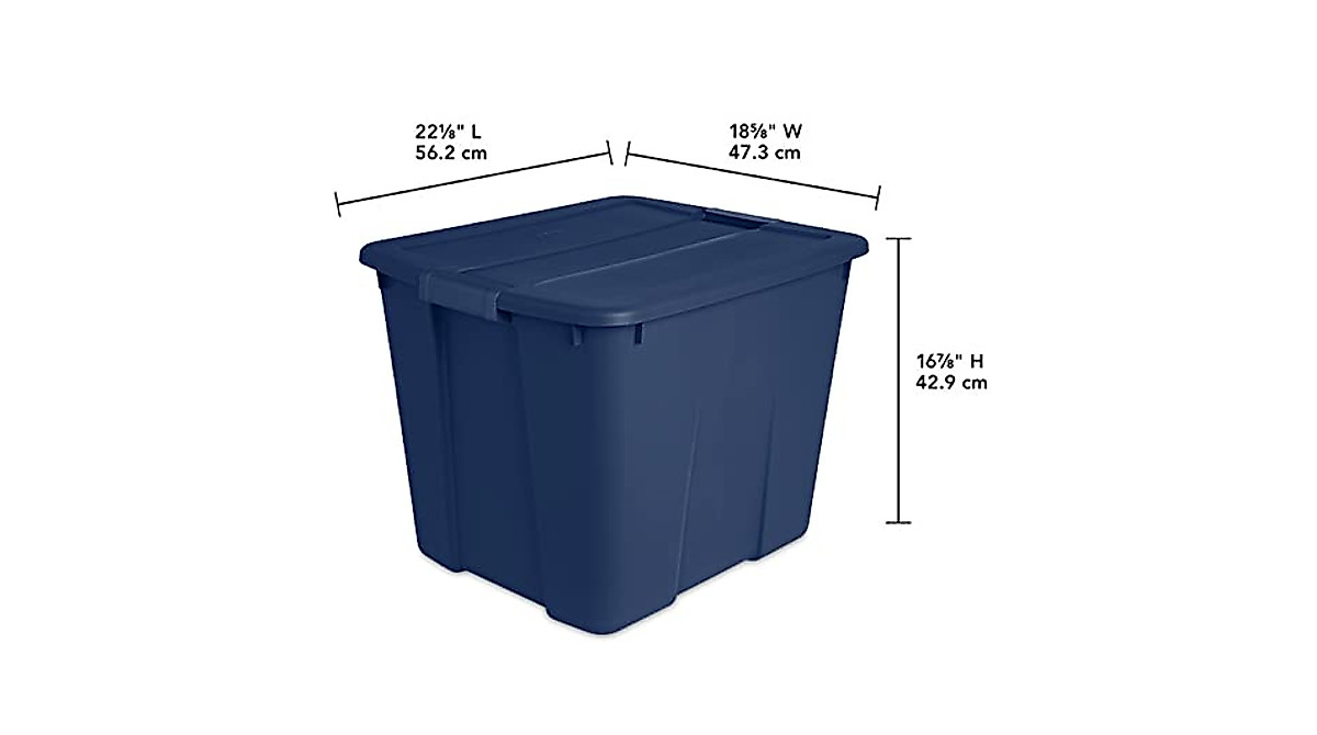 Sterilite 20 Gallon Stackable Plastic Storage Tote Container Bin with ...