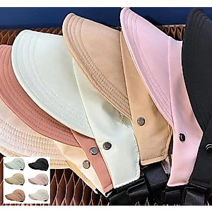 Women's Large Brim UV Protection Empty Top Sun Hat,Outdoor Wide Brim Hats for Women,Outdoor UV Protection Hollow Top Sun Hat (US, Alpha, One Size, Medium, Black)