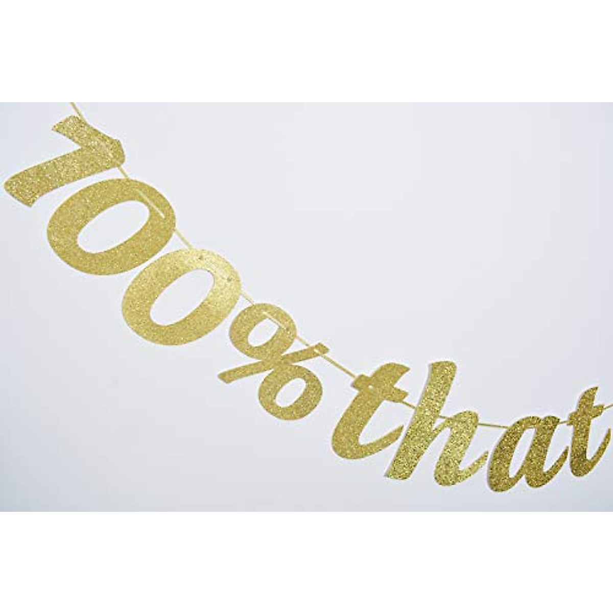 100% That Bach Glitter Gold Banner, Bachelorette Party Bach Bash, Bachelorette Decorations (Gold)