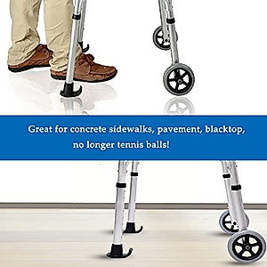 Walker Glide Skis - Universal Replacement Feet Rubber Tips Cap for Folding Walker, 1-1/8 Inch, 2 Counts